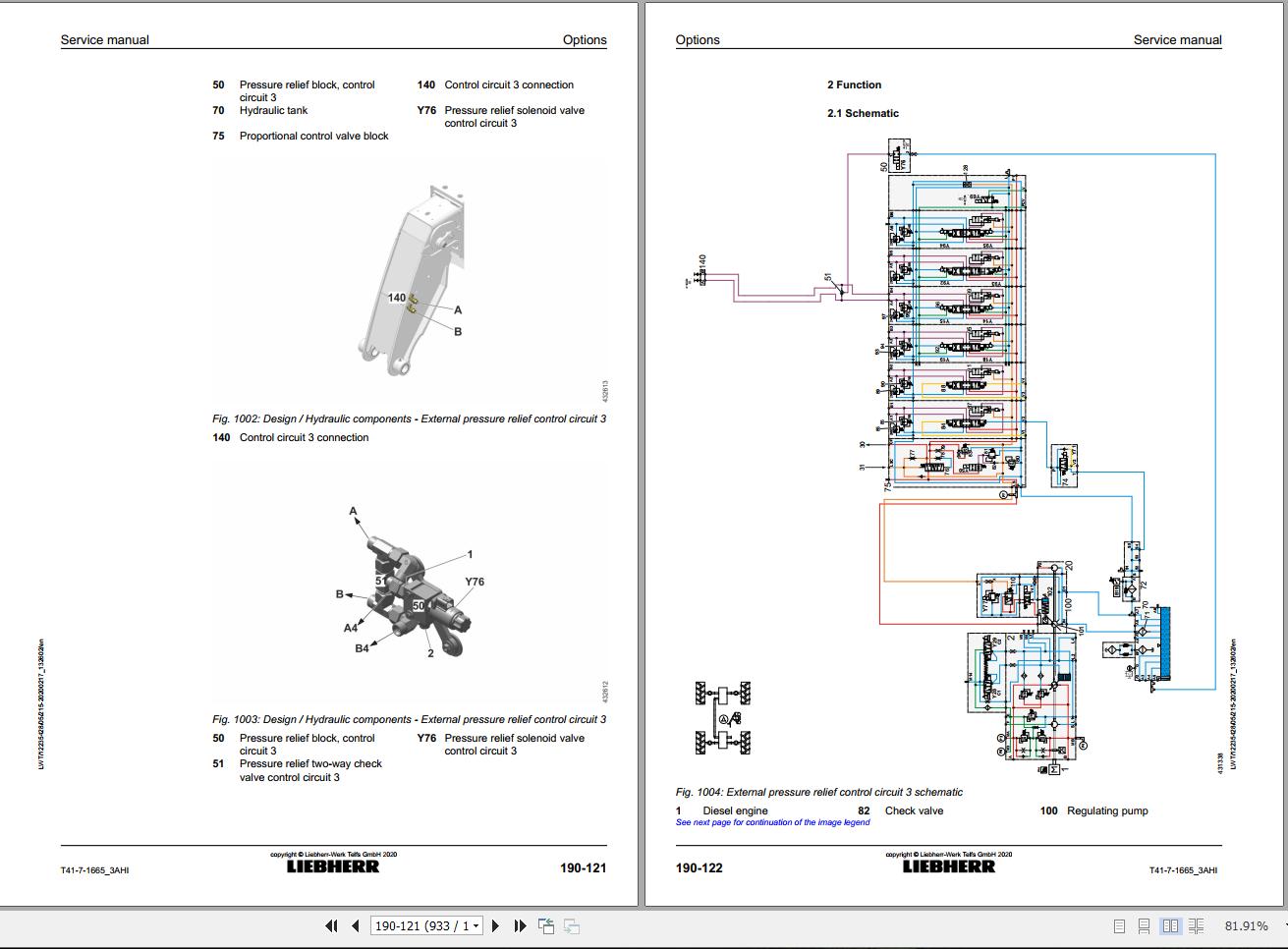 Liebherr Telescopic Handler T41-7-1665_3AS Service Manual 12235428 2020