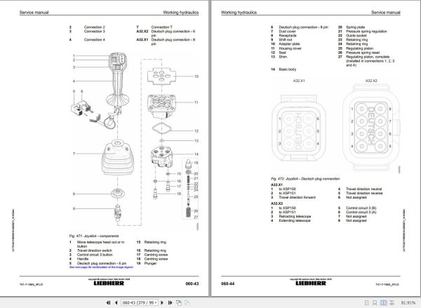 Liebherr Telescopic Handler T41-7-1665_4F Service Manual 12231159 2020