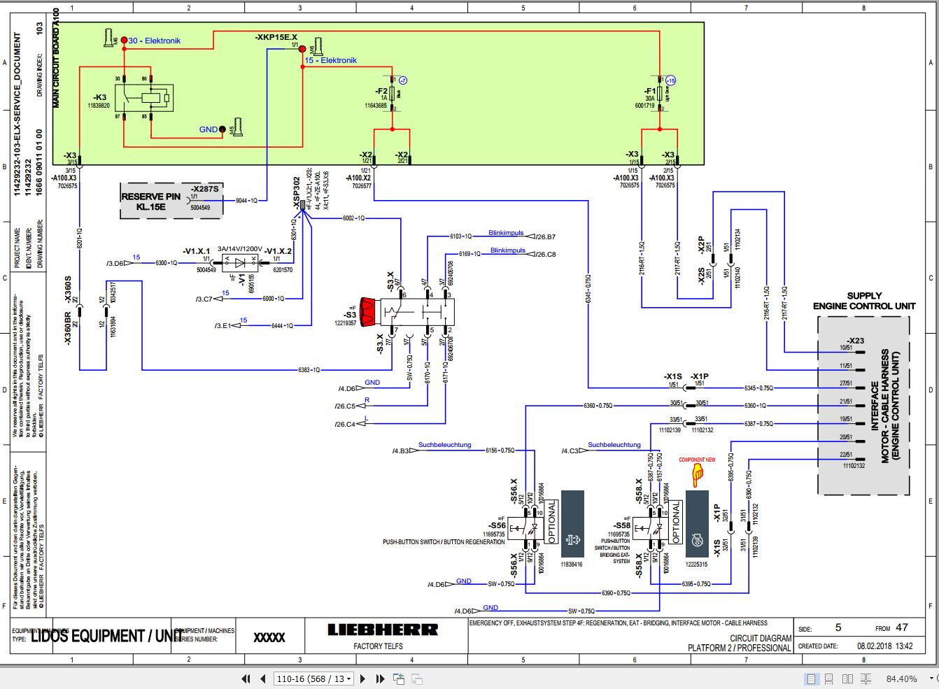 Liebherr Telescopic Handler T41-7-1665_4FS Service Manual 12217177 2020