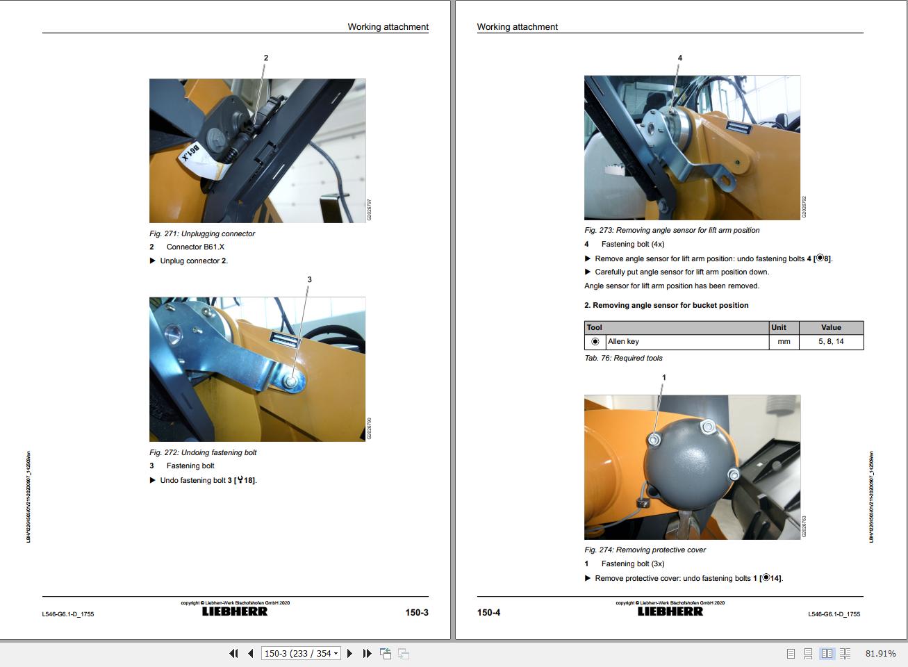 Liebherr Wheel Loader L546-G6.1-D_1755 Removal And Installation ...