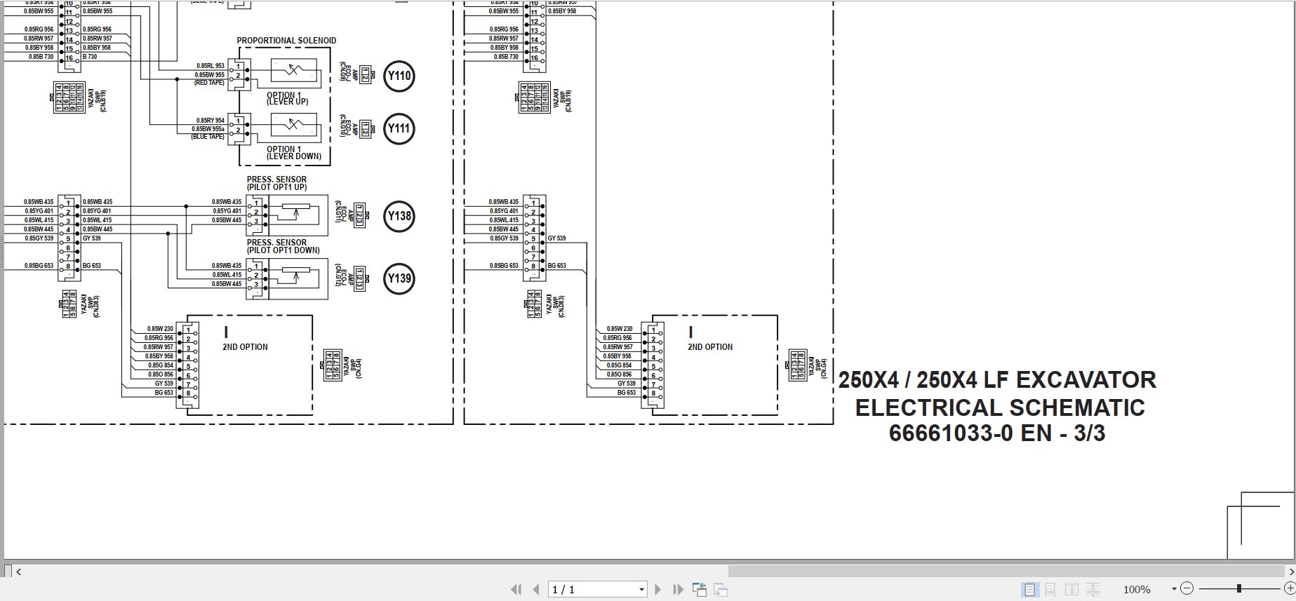 Link Belt Excavator 250X4 250X4 LF Electrical Schematic