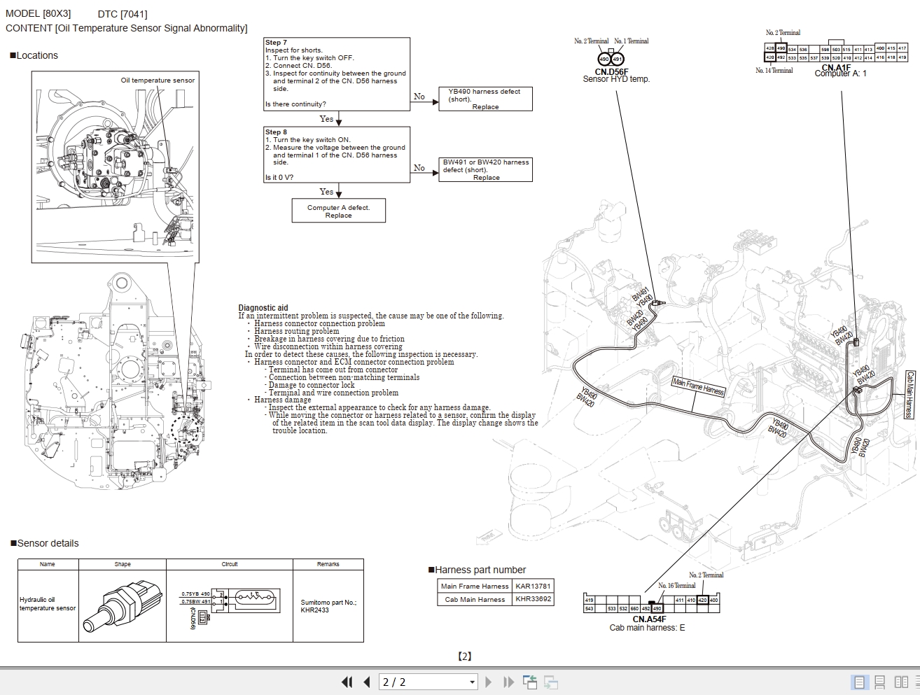 Link Belt Excavator 80X3 Engine DTC Information