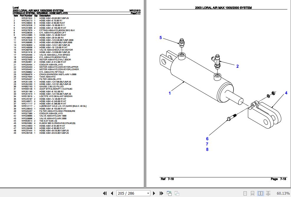 Loral Air Max System 1000 2000 Parts Catalog WR121613