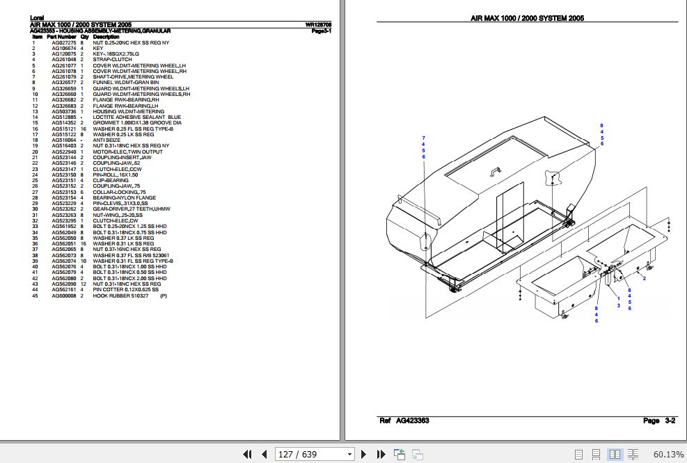 Loral Air Max System 1000 2000 Parts Catalog WR128708