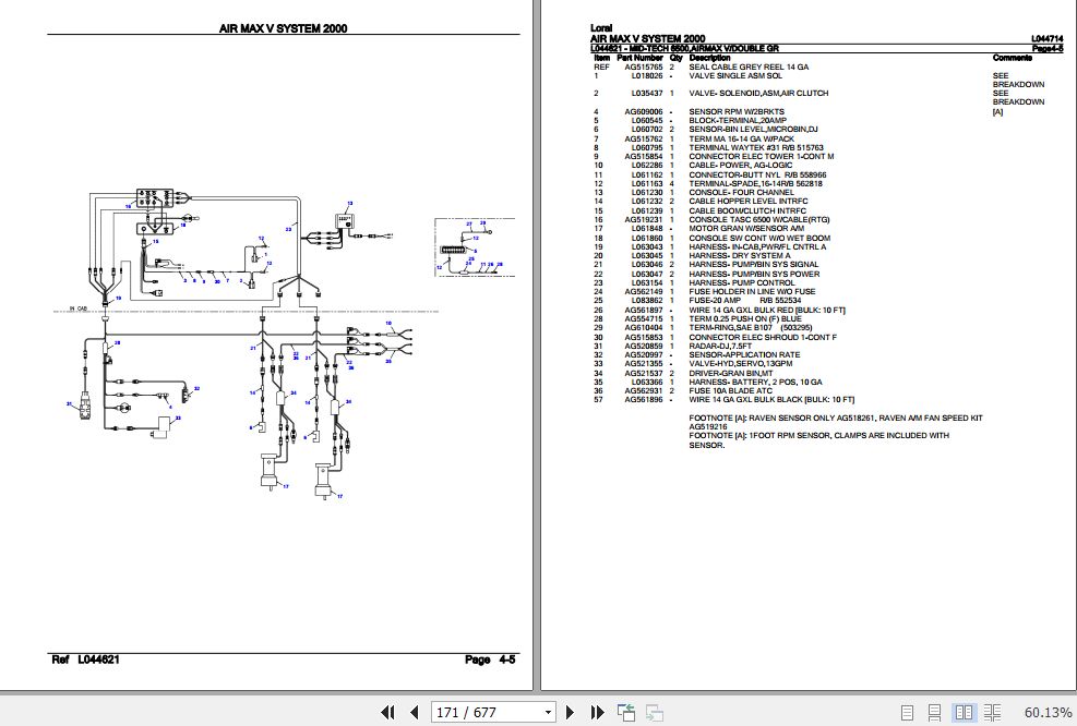 Loral Air Max V System 2000 Parts Catalog L044714