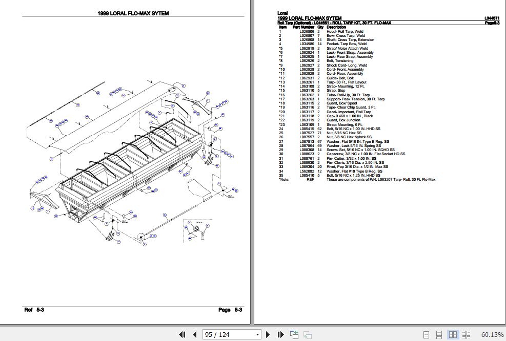 Loral Flo-Max Sytem 1999 Parts Catalog L044571