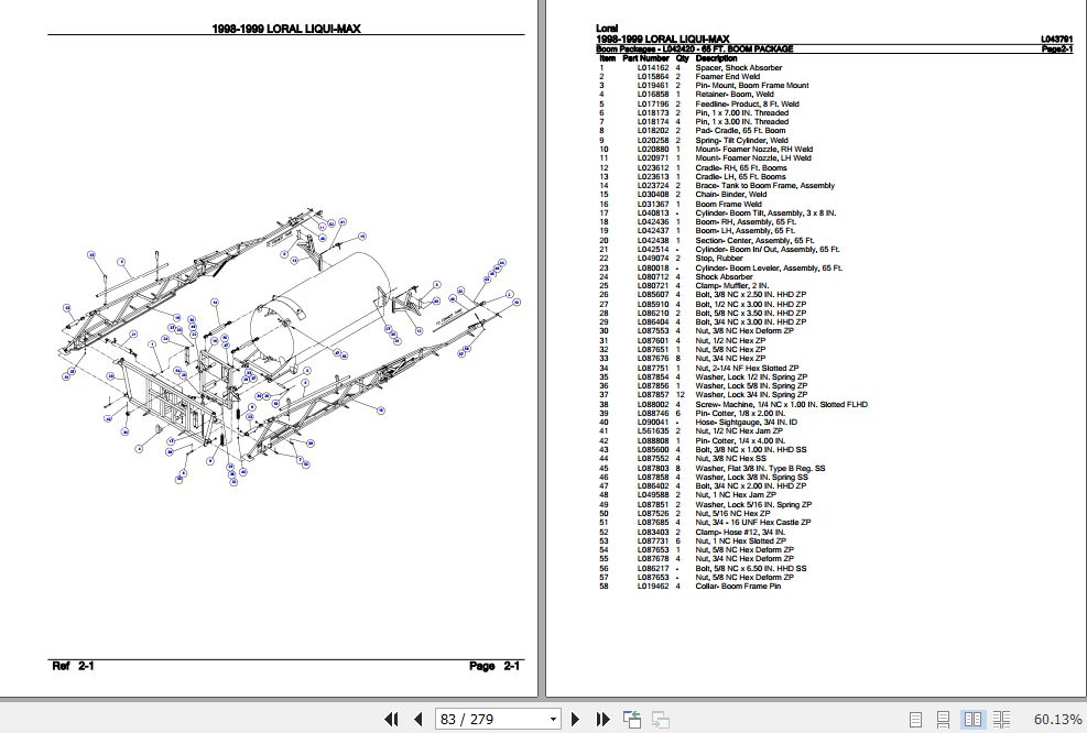 Loral Liqui-Max 1998-1999 Parts Catalog L043791