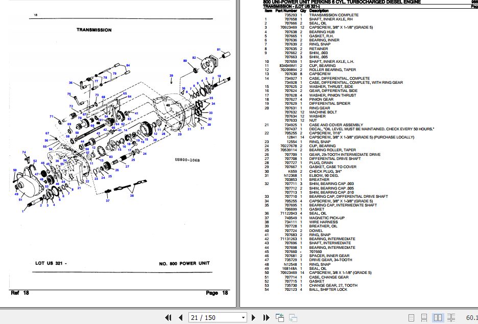 New Idea Uni-Power Unit 800 Parts Catalog 986269
