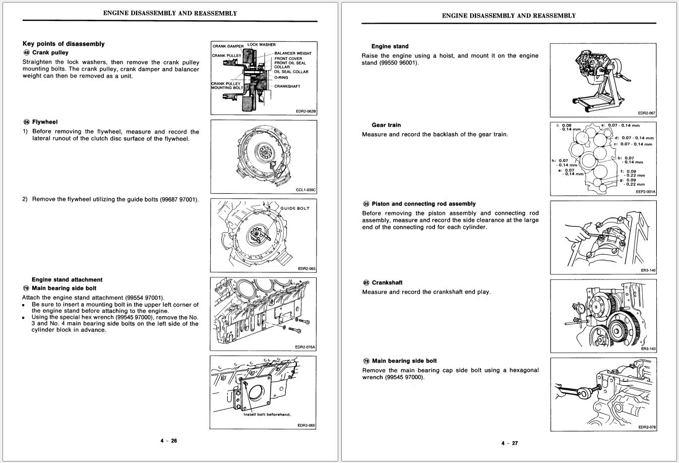 Nissan Engine RE RF RG series RE10 RF8 RG8 Service Manual SMEREFGE00
