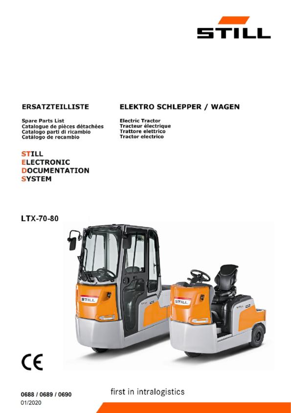 Still Electric Tractor LTX70 LTX80 LTXT-08 Spare Parts Catalog