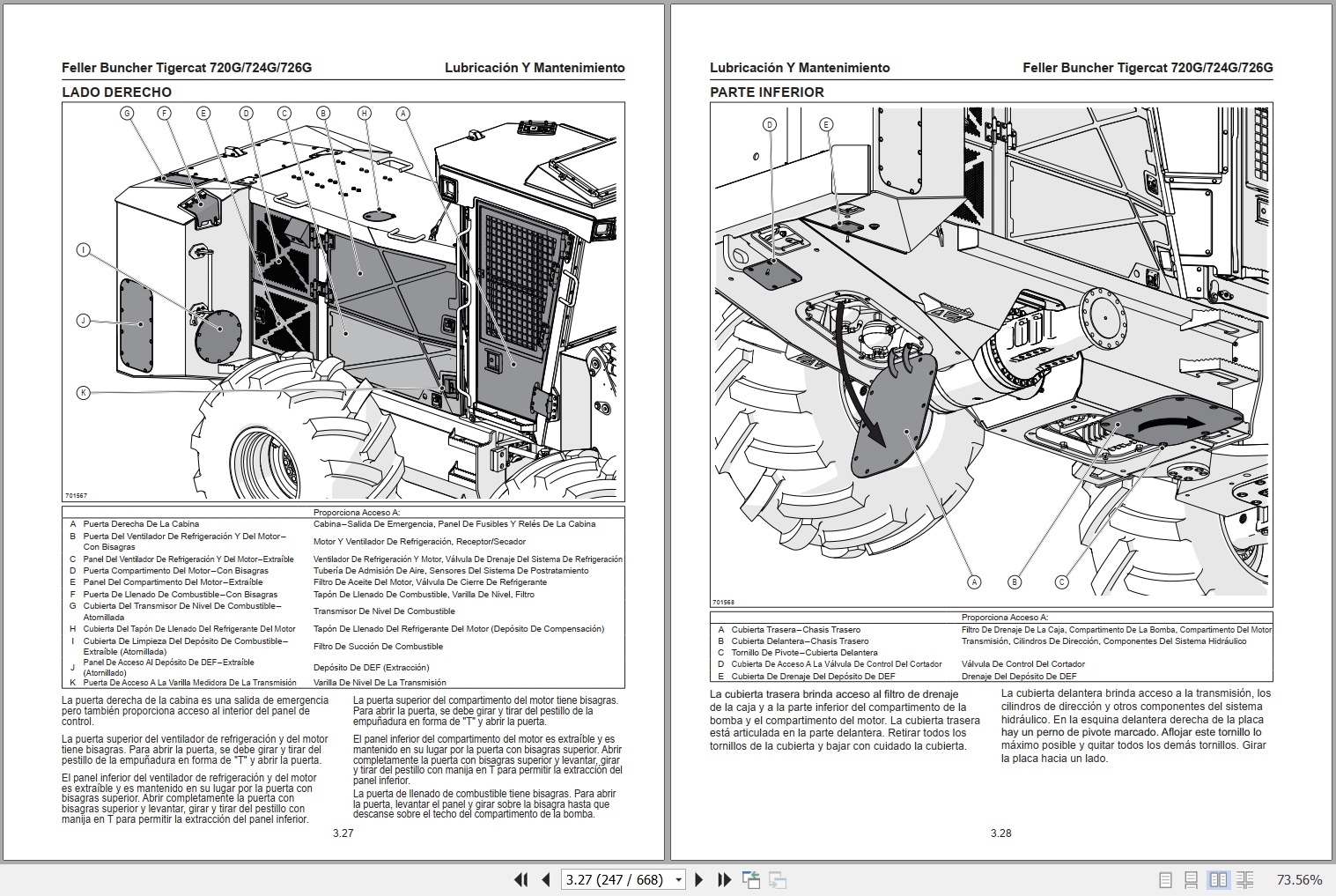 Tigercat Feller Buncher 720G 724G 726G Maintenance Manual 60149ASPA
