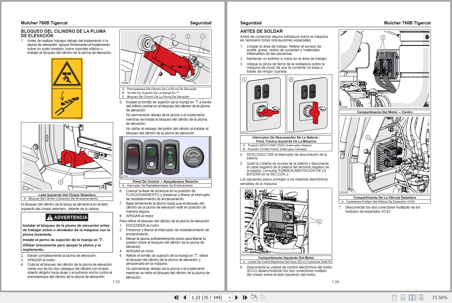 Tigercat Mulcher 760B Operators Manual 60139ASPA