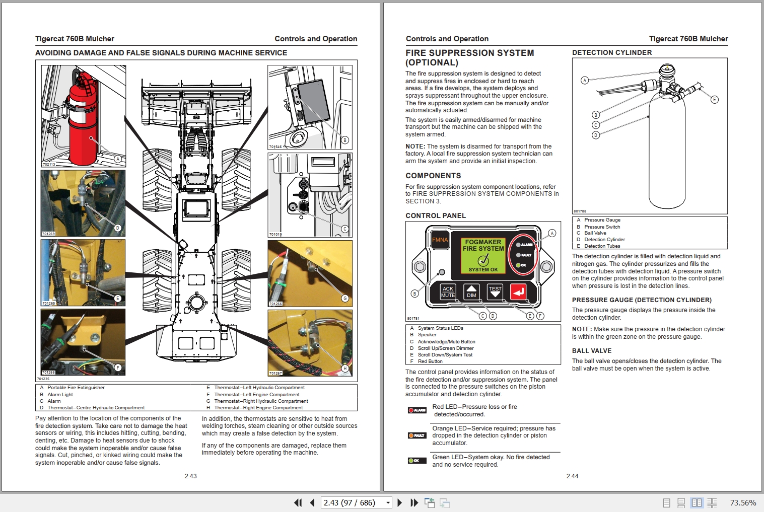 Tigercat Mulcher 760B Service Manual 60142AENG
