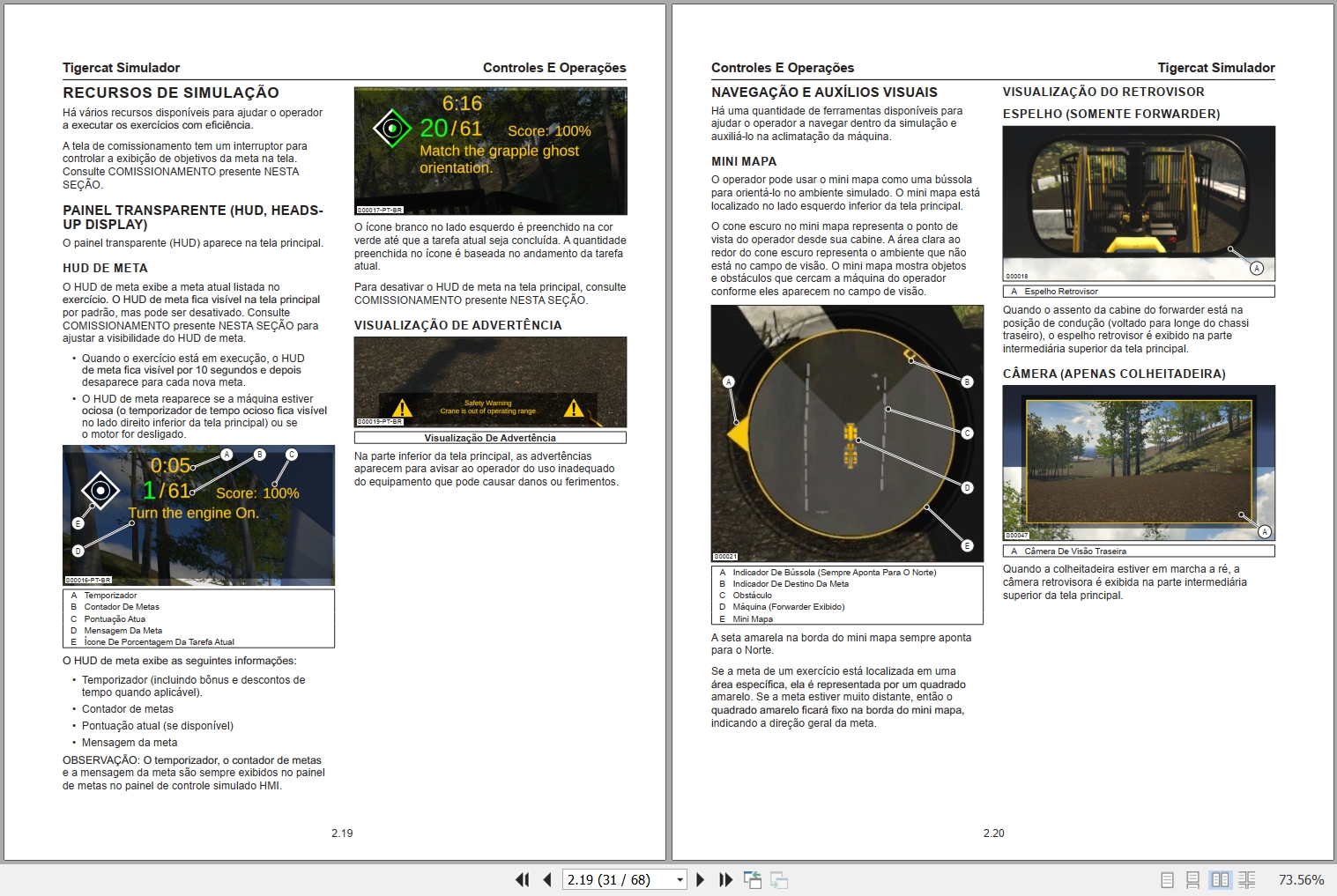 Tigercat Simulator Operators Manual 67240APOR
