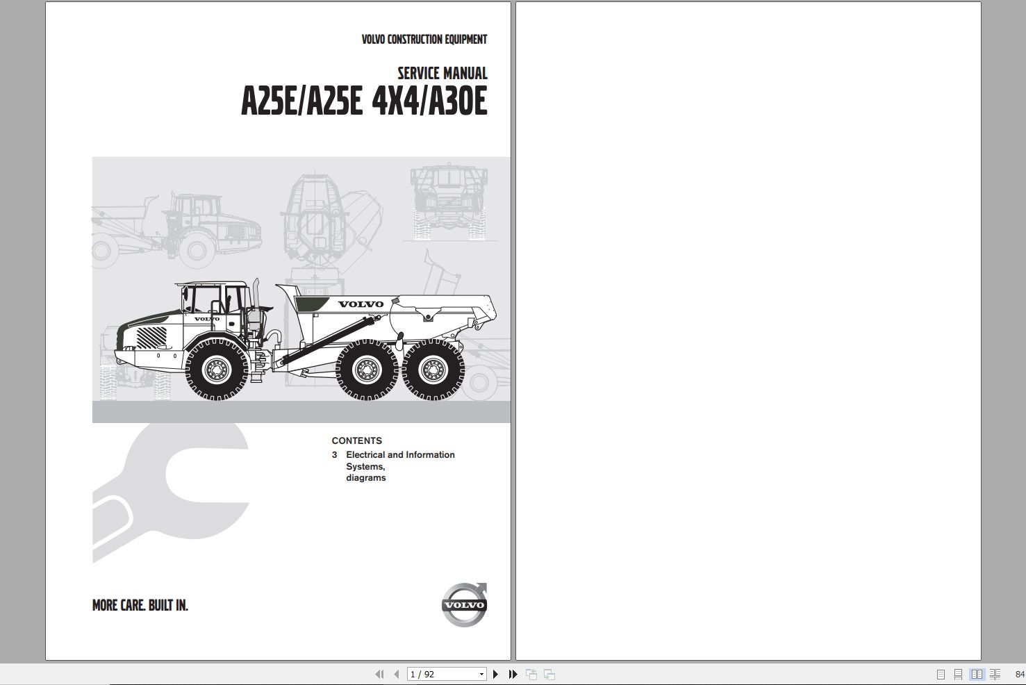 Volvo Dump Truck A30E Wiring Diagram