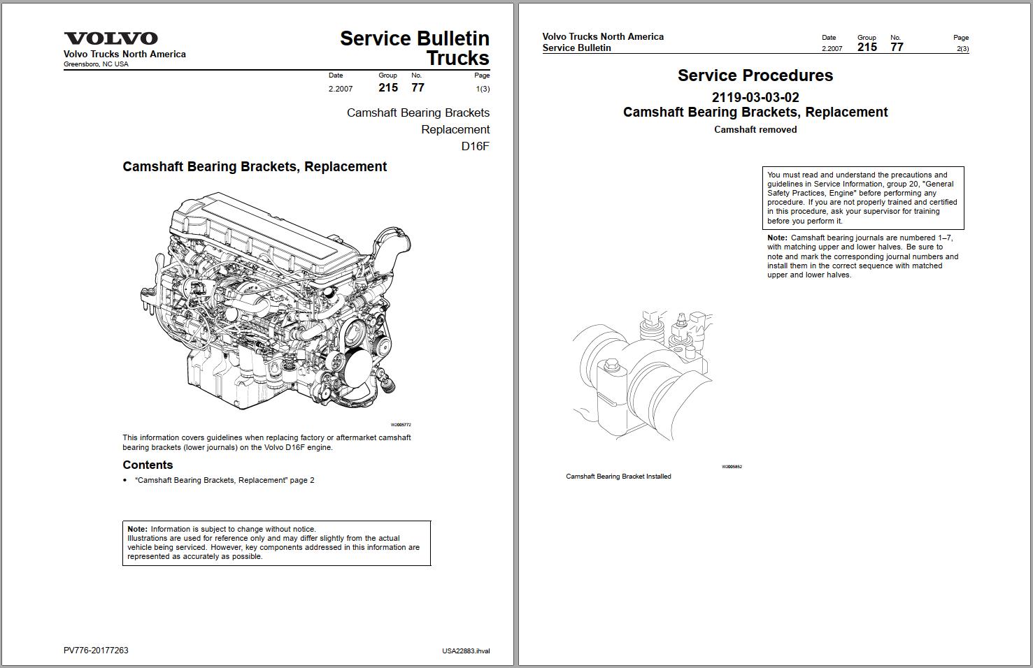 Volvo Engine D16 Service Manual