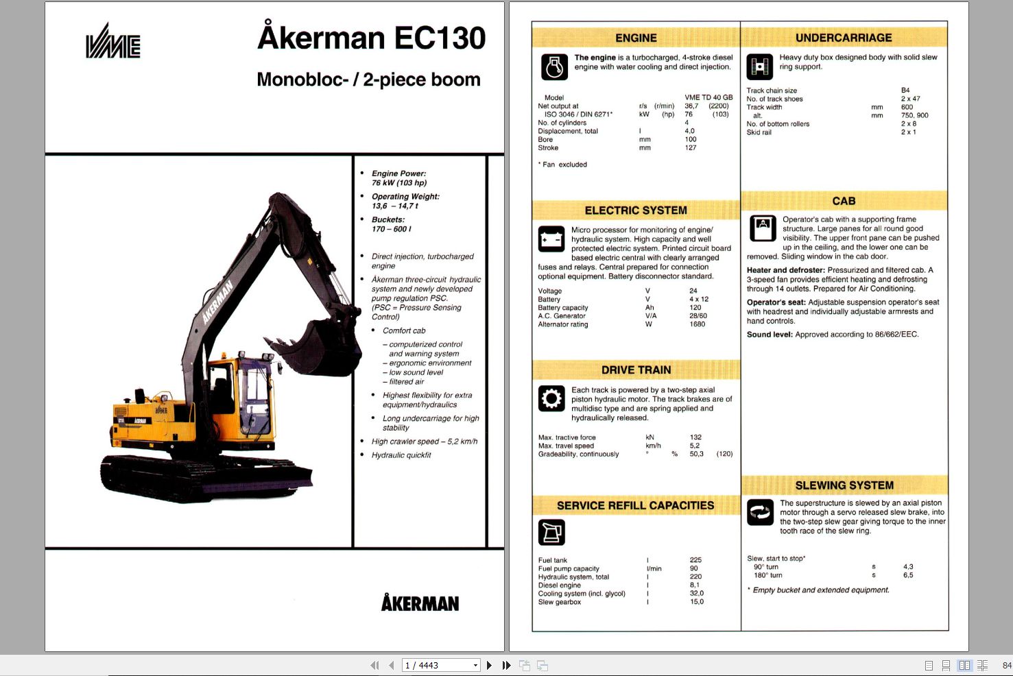 Volvo Excavator EC130 Service Repair Manual
