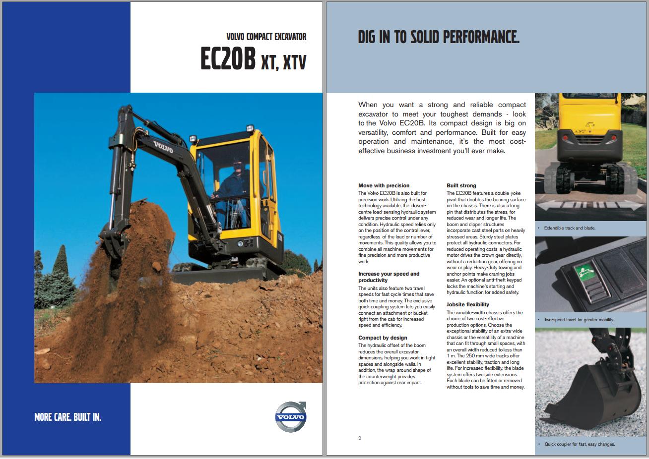 Volvo Excavator EC20B XTV Service Repair Manual