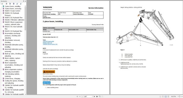 Volvo Excavator EW160E Service and Repair Manual