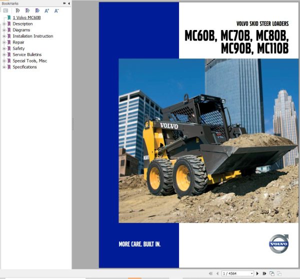Volvo Skid Steer Loader MC60B Service and Repair Manual