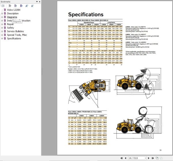 Volvo Wheel Loader L220H Service and Repair Manual