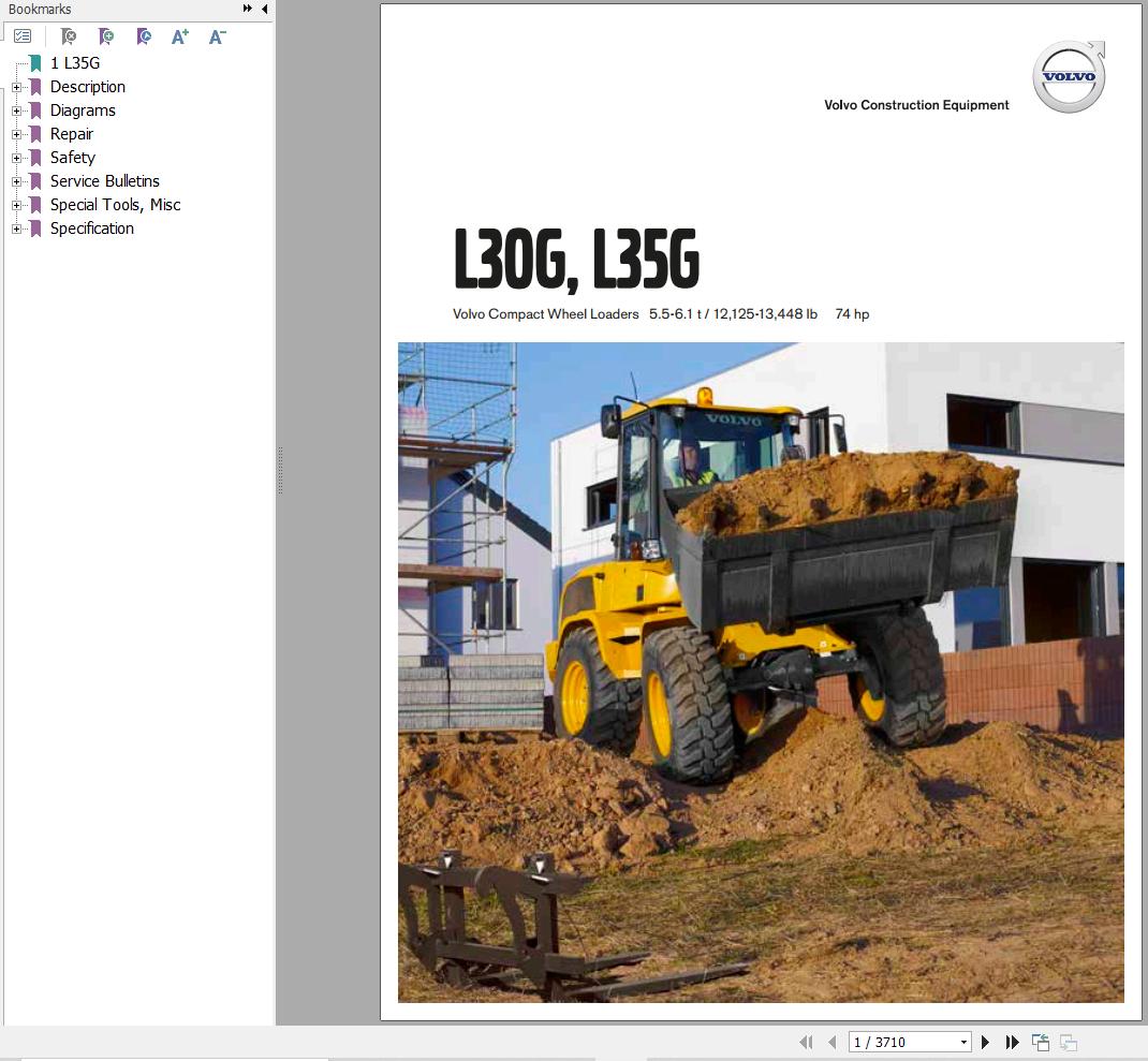 Volvo Wheel Loader L35G Service and Repair Manual
