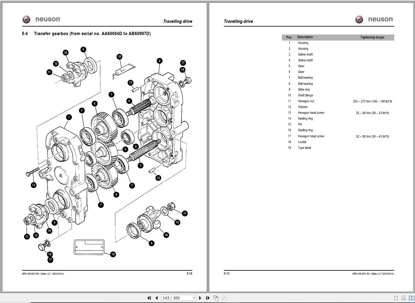 Wacker Neuson Dumper 6001 Service Manual and Diagram 1000163656