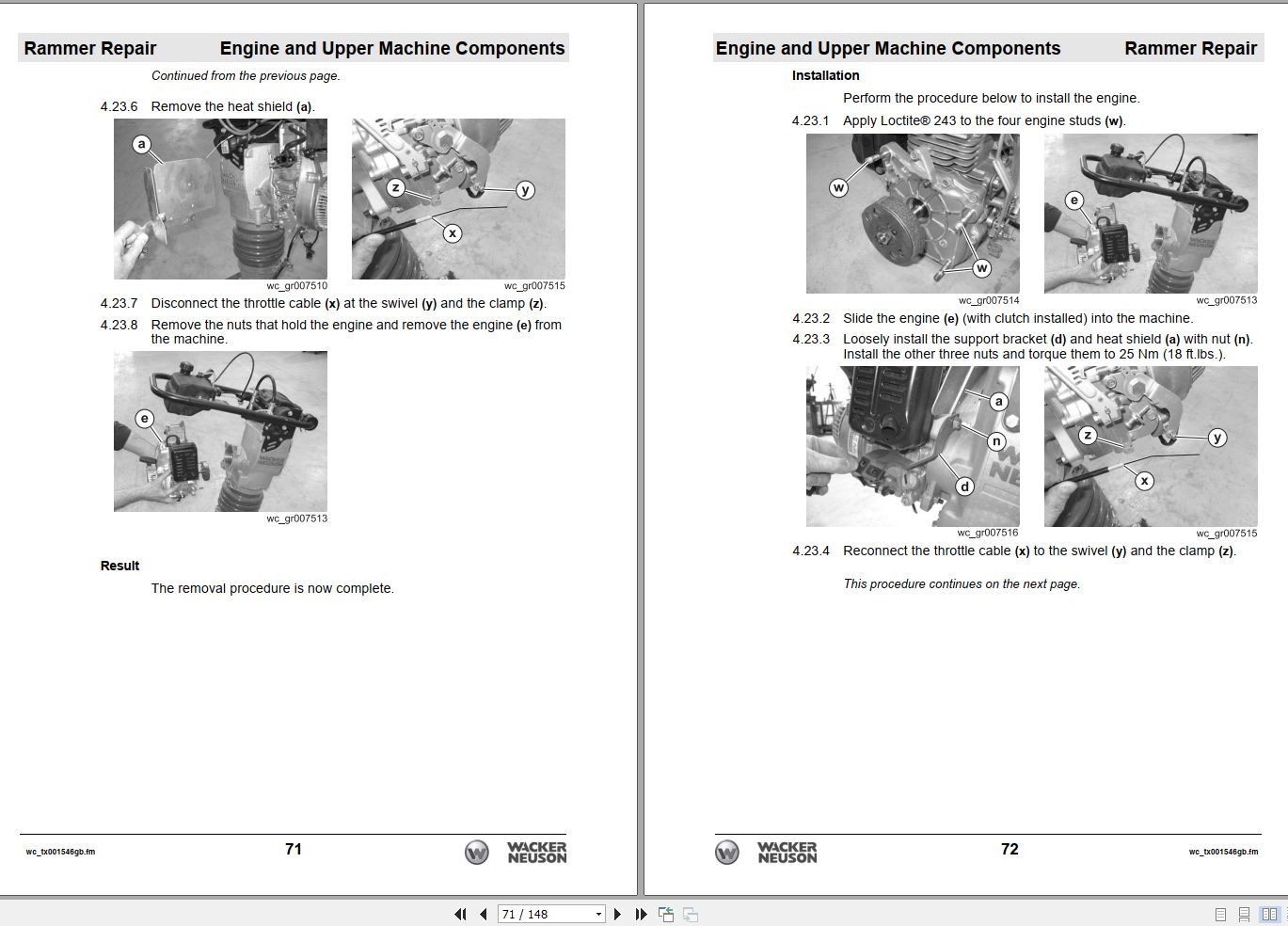 Wacker Neuson Ramer BS50 BS700 DS70 DS 720 Repair Manual 91951874