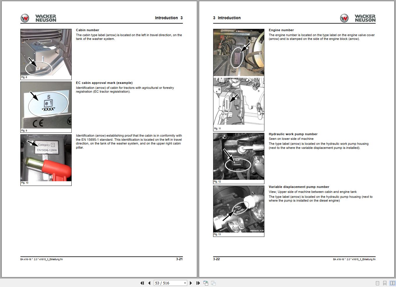 Wacker Neuson Telehandlers TH955 Operating Manual 1000361101