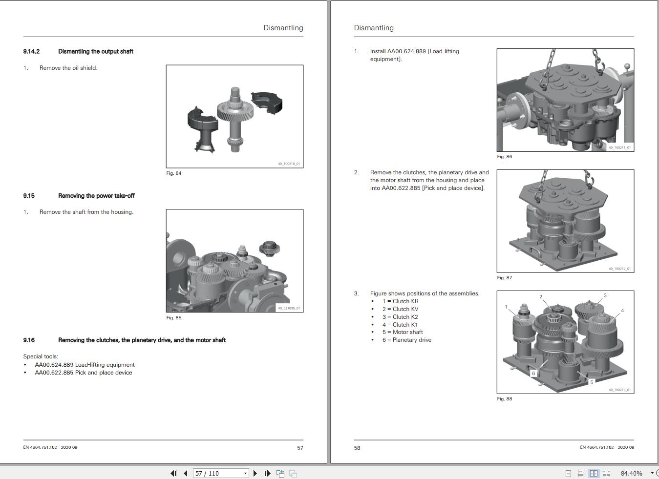 ZF Transmission CP190 CP210 CP230 Stage 2 Repair Instructions Manual