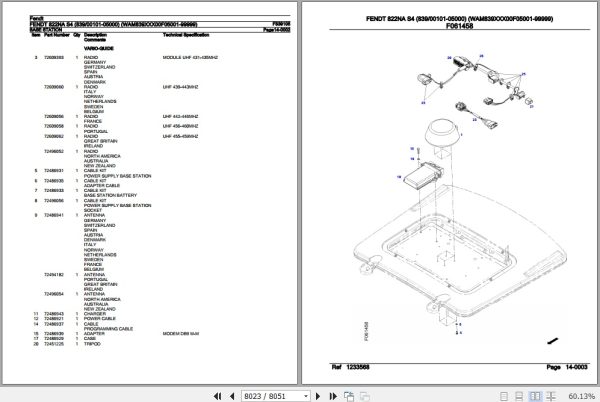 Fendt Tractor 822NA S4 Parts Catalog F839105 10.2019