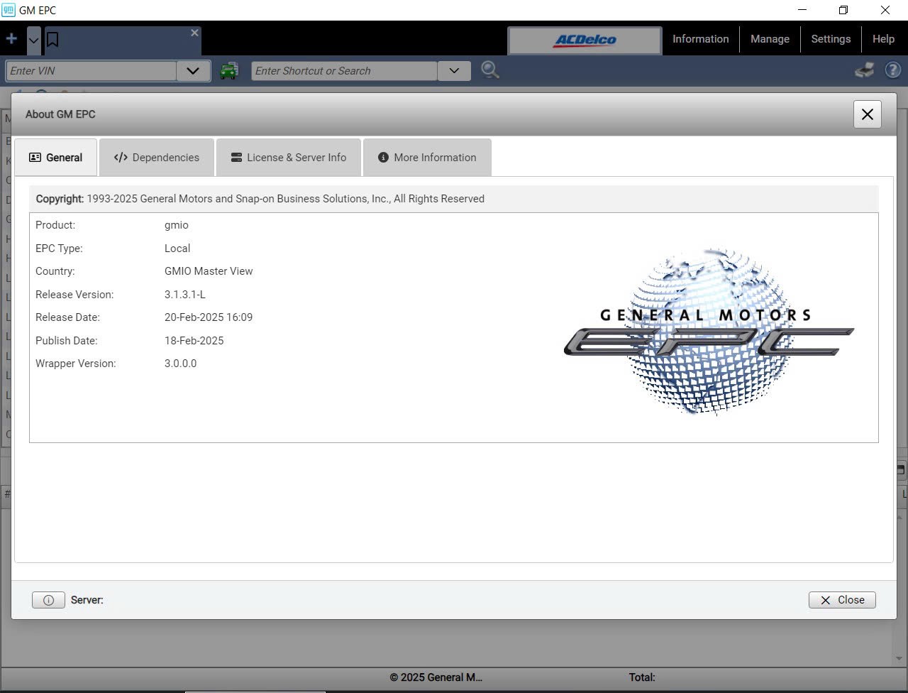 GMIO EPC 03.2025 Spare Parts Catalog Program