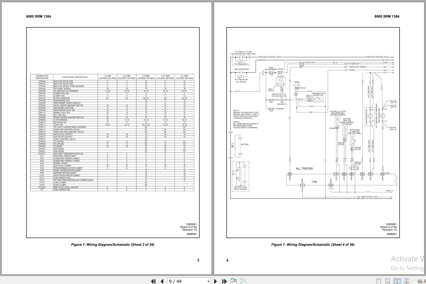 Hyster Forklift J80-120XN J100XNL A970 Parts Service Manual 2025