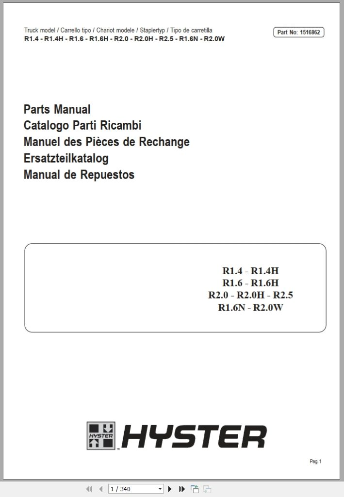 Hyster Archives - Auto Repair Software-Auto EPC Software-Auto Repair Manual-Workshop Manual ...