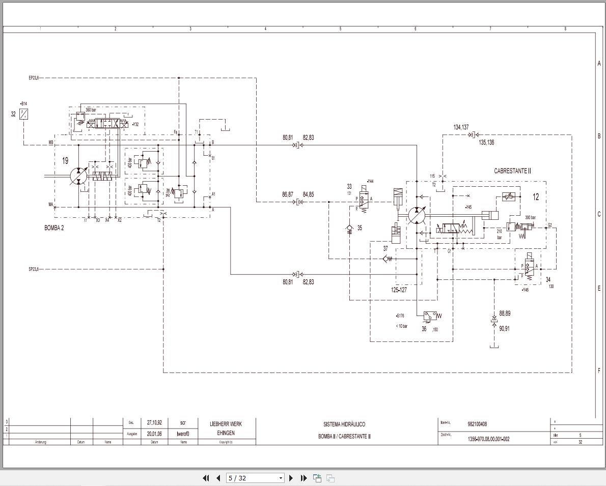 Liebherr Crane LGD 1800 Z14369 Electric and Hydraulic Diagrams ES