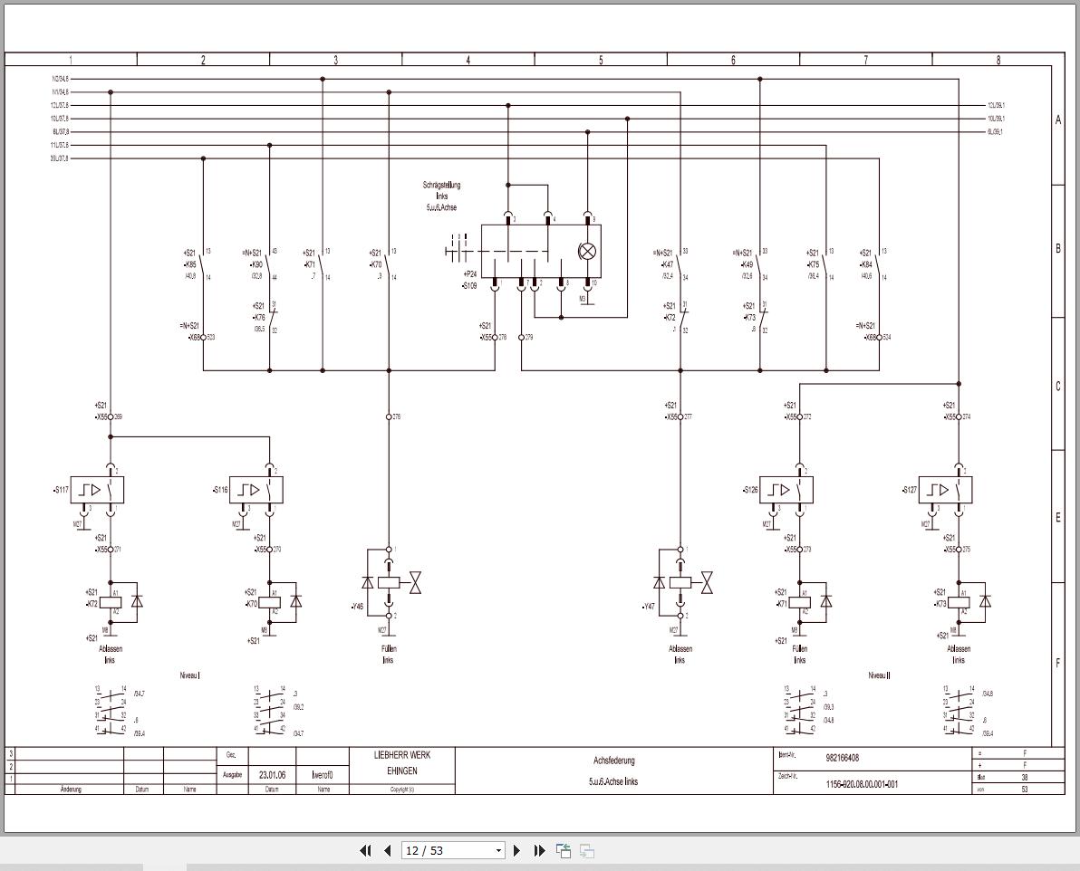 Liebherr Crane LGD 1800 Z14369 Electric and Hydraulic Diagrams ES