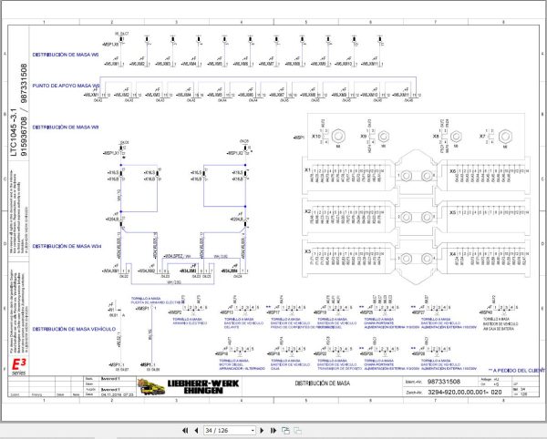 Liebherr Crane LTC 1045-3.1 Z56423 Electric and Hydraulic Diagrams ES