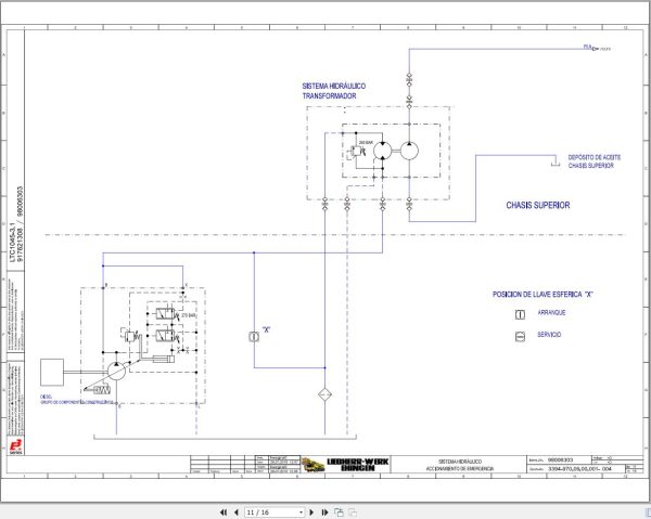 Liebherr Crane LTC 1050-3.1 Z56601 Electric and Hydraulic Diagrams ES