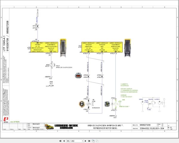 Liebherr Crane LTF 1045-4.1 Z75593 Electric and Hydraulic Diagrams ES