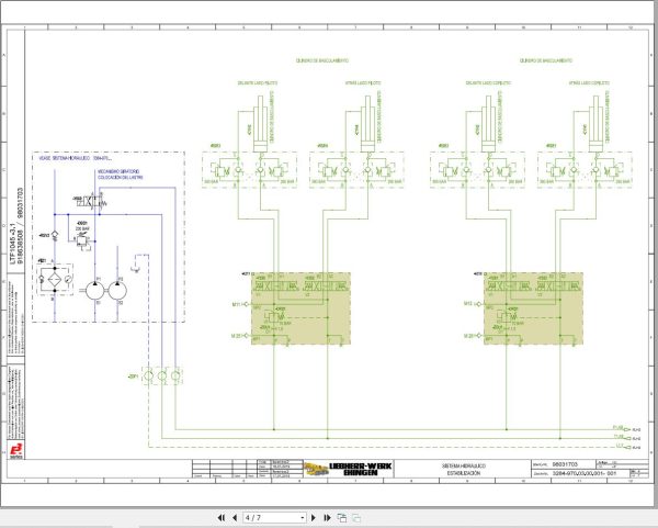 Liebherr Crane LTF 1045-4.1 Z75593 Electric and Hydraulic Diagrams ES