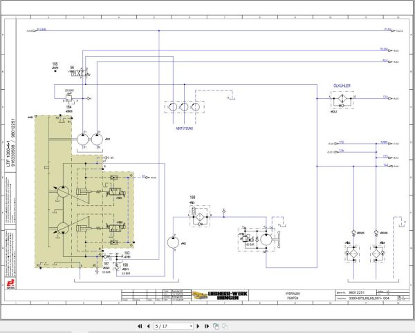 Liebherr Crane LTF 1060-4.1 Z76000 Electric and Hydraulic Diagrams DE