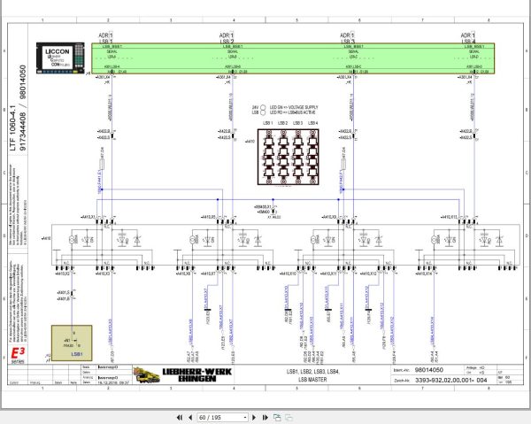 Liebherr Crane LTF 1060-4.1 Z76000 Electric and Hydraulic Diagrams EN