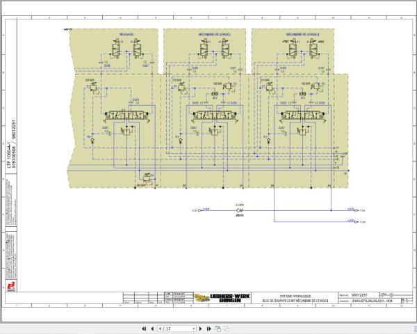 Liebherr Crane LTF 1060-4.1 Z76000 Electric and Hydraulic Diagrams FR