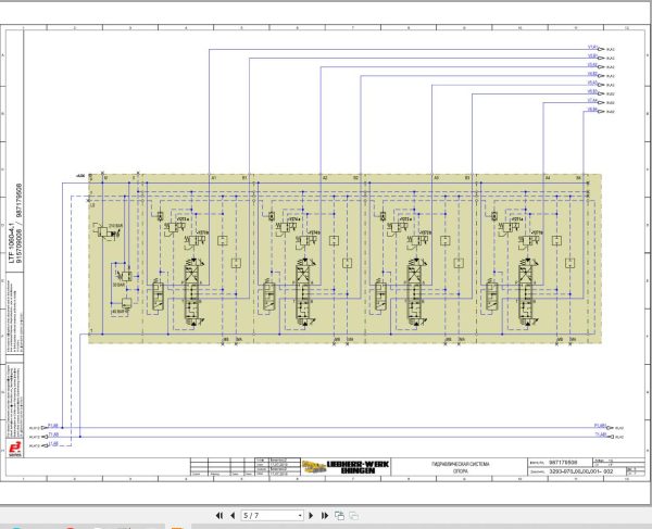 Liebherr Crane LTF 1060-4.1 Z76000 Electric and Hydraulic Diagrams RU