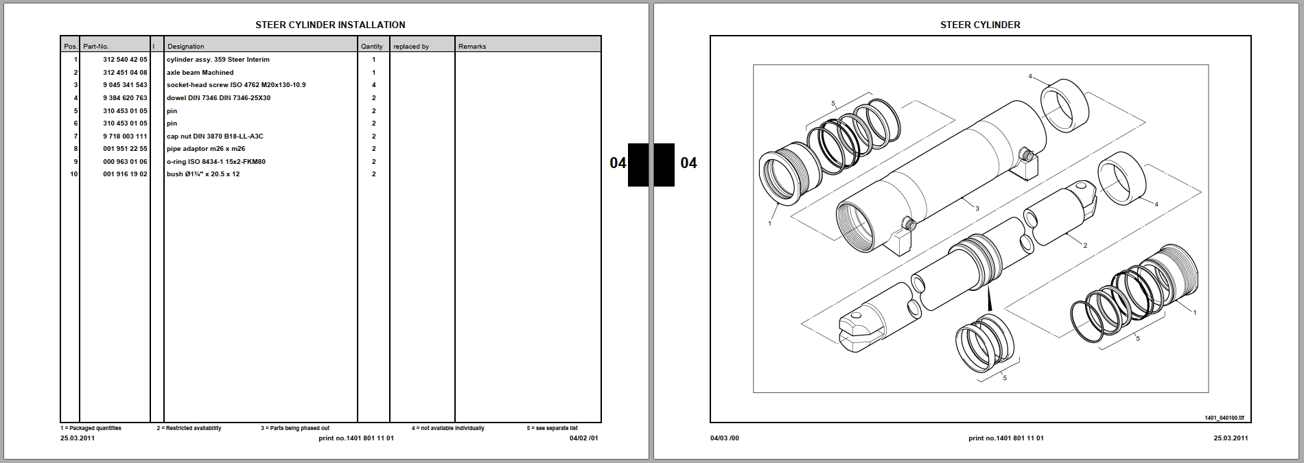 Linde Forklift H100 H120 H140 H150 H160 H180 Spare Parts Catalog ...
