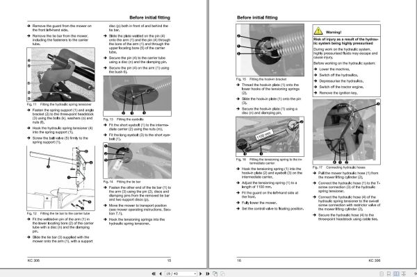 Massey Ferguson Conditioner KC306 Operator Manual FEL1278980101