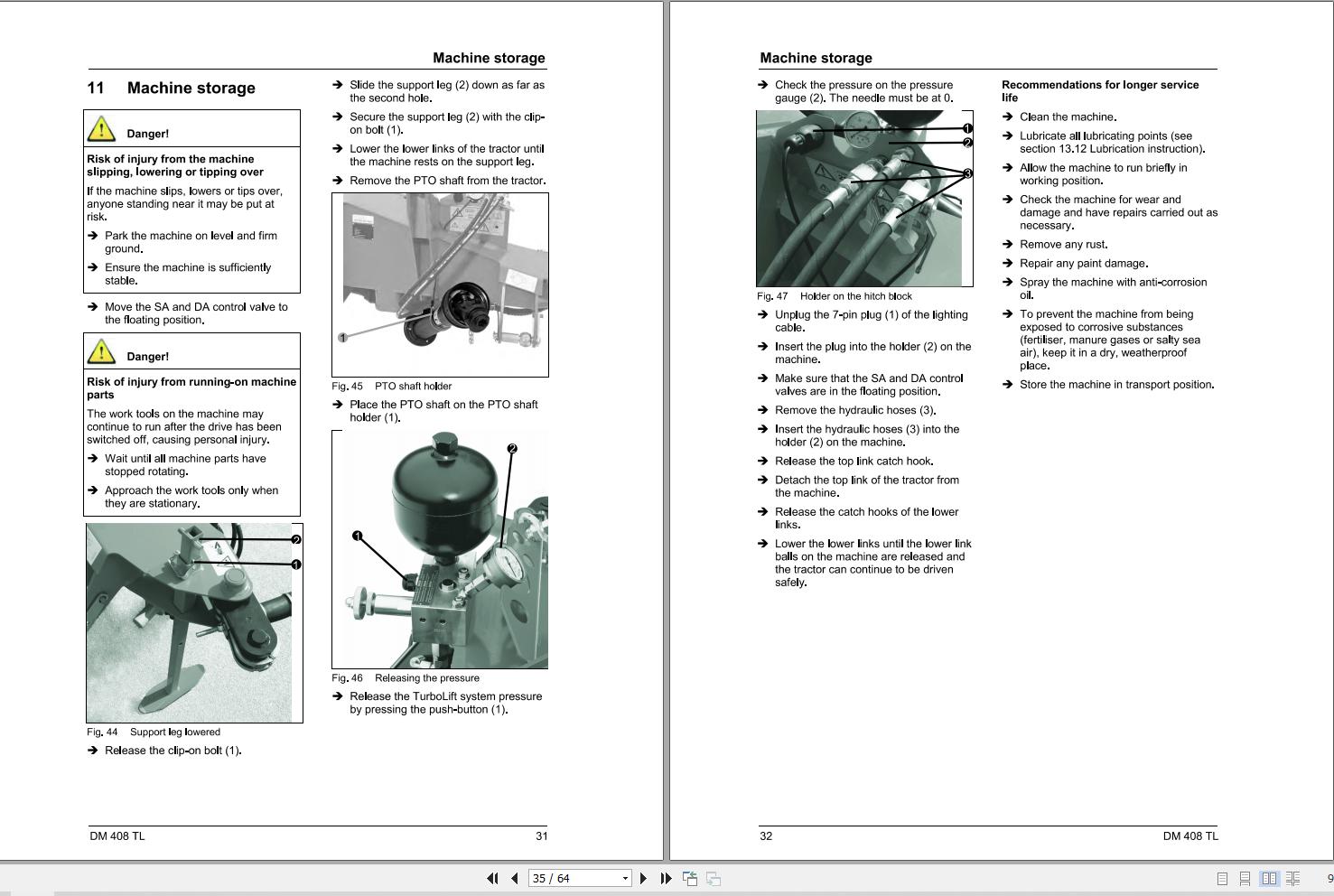 Massey Ferguson Disc Mower DM408L Operator Manual FEL1374550101