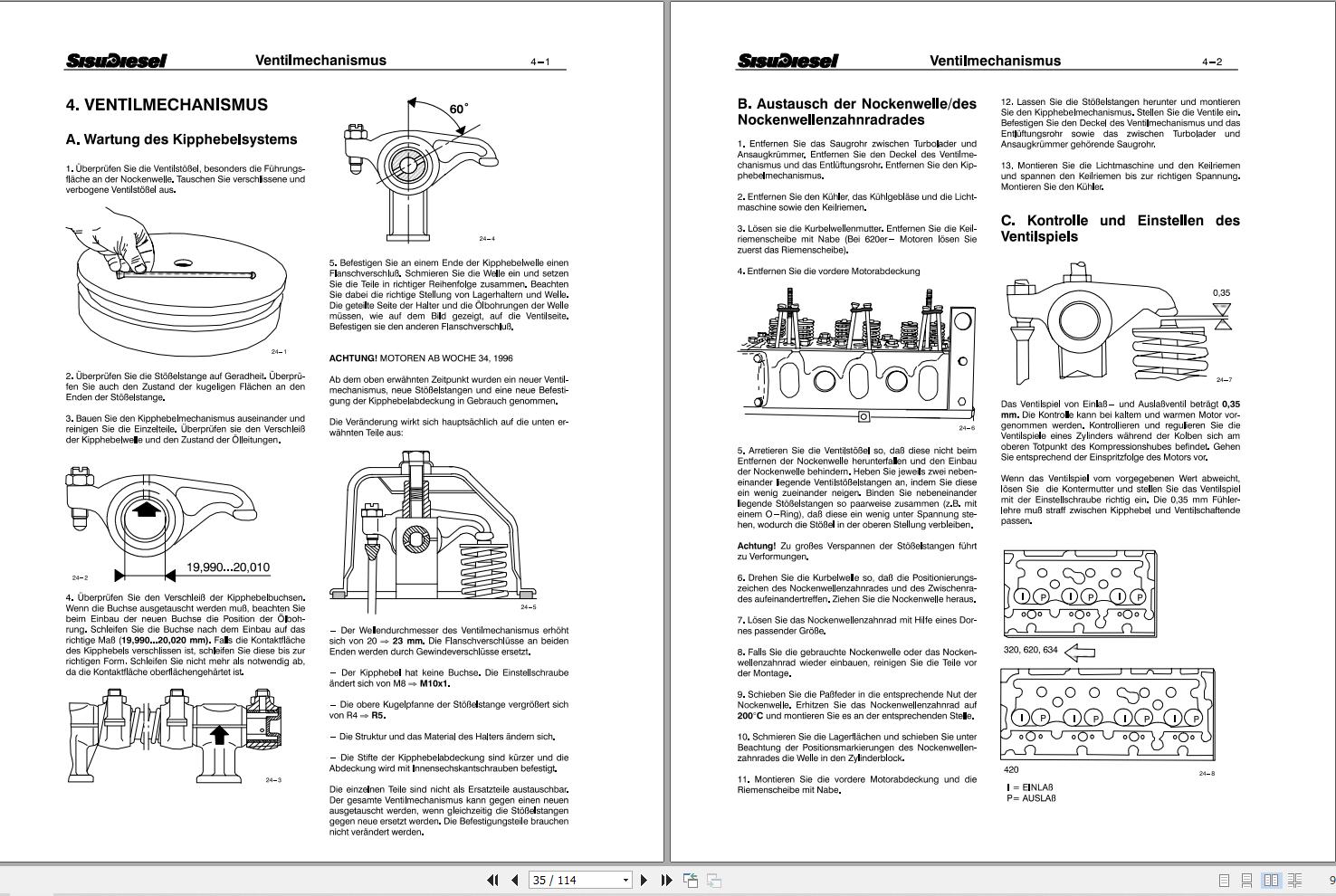 Massey Ferguson Engine Sisu 320 420 620 634 Workshop Manual DE