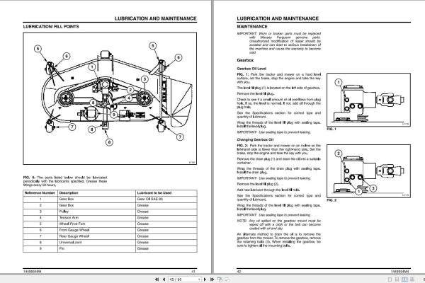 Massey Ferguson Mower 2320 2325 Operator Manual 1449554M4