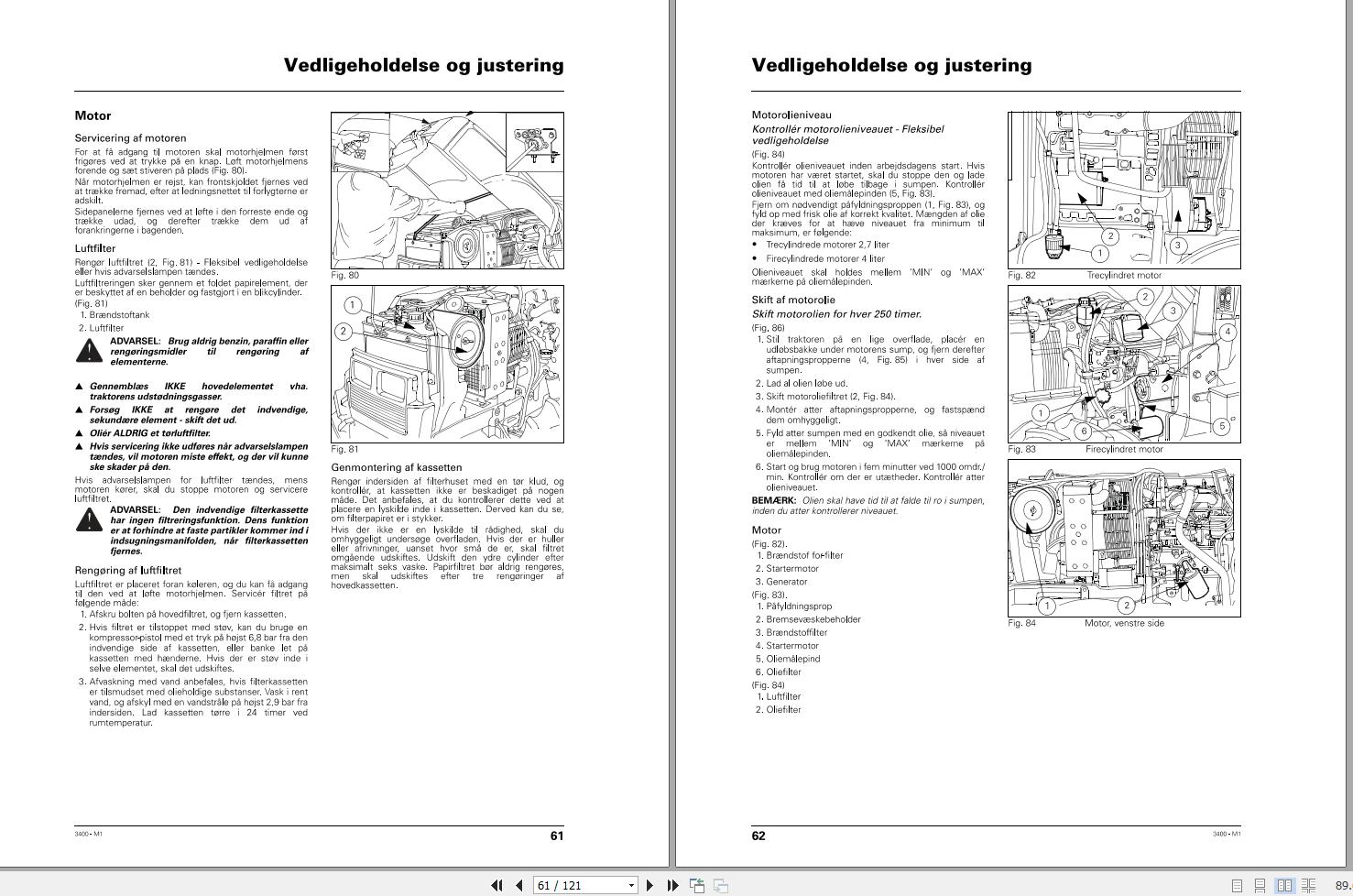 Massey Ferguson Tractor 3425 3435 3445 3455 Operator Manual 1857488M1 DA